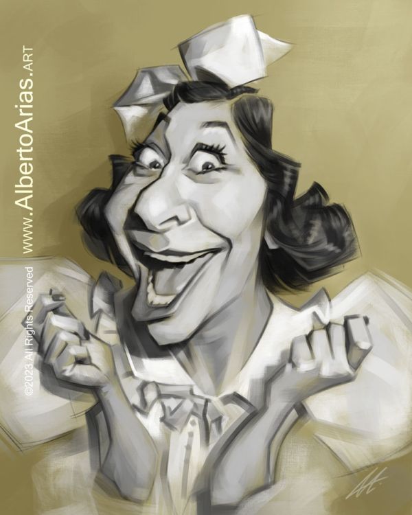 Fanny Brice Caricature by AlbertoArias.ART