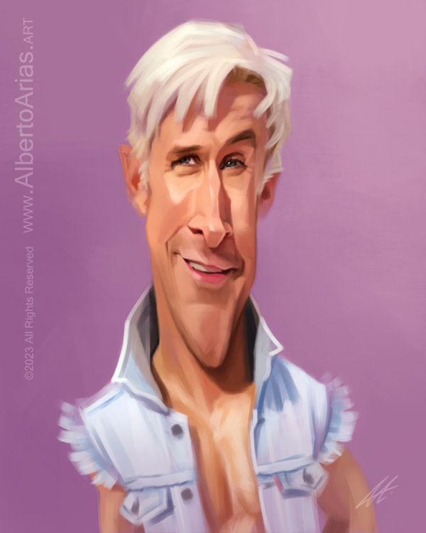 Ryan Gosling Caricature by AlbertoArias.ART