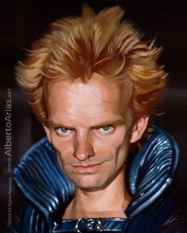 Sting como Feyd Rautha Caricatura por AlbertoArias.ART